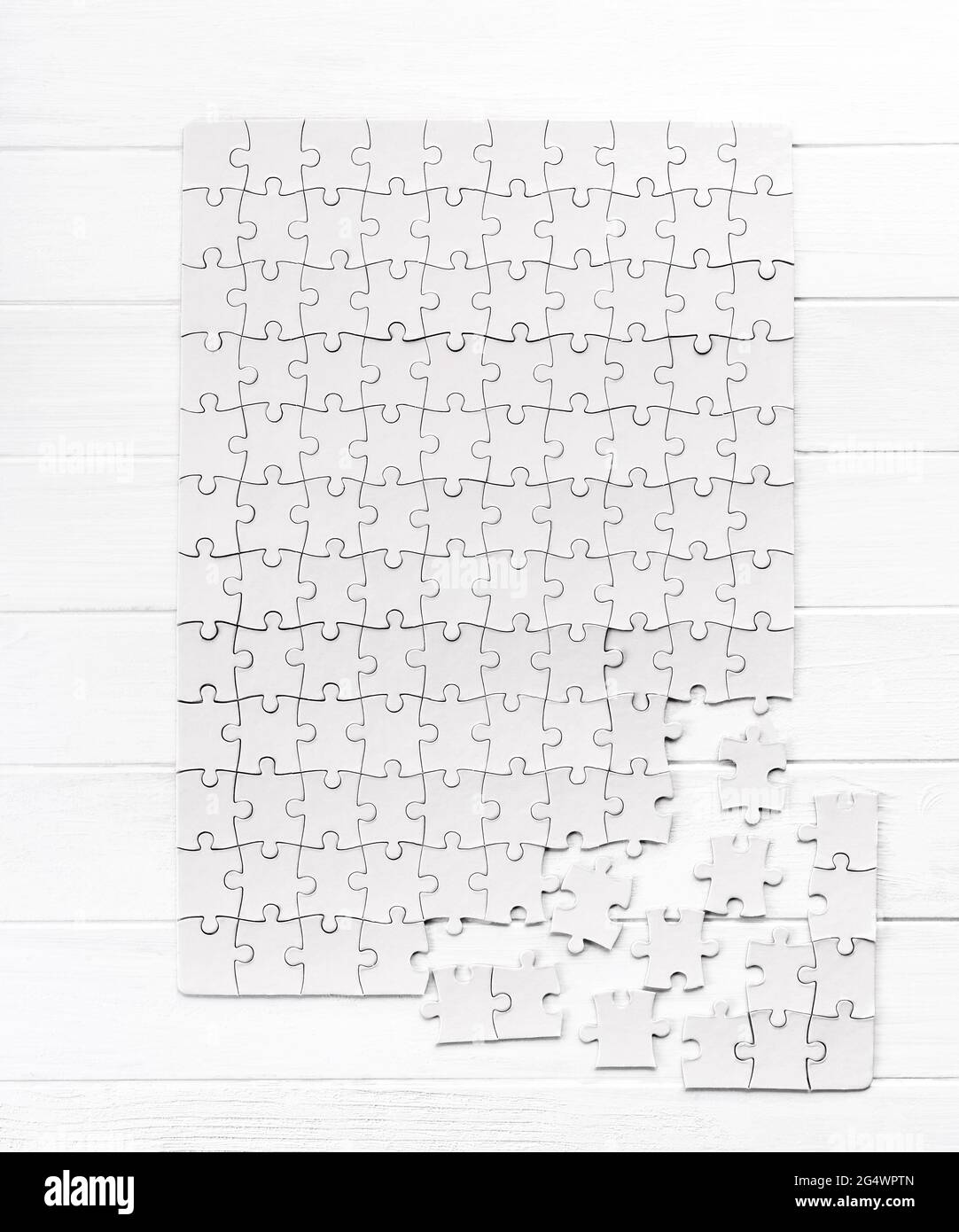 Top view of bold rectangular jigsaw puzzle Stock Photo - Alamy