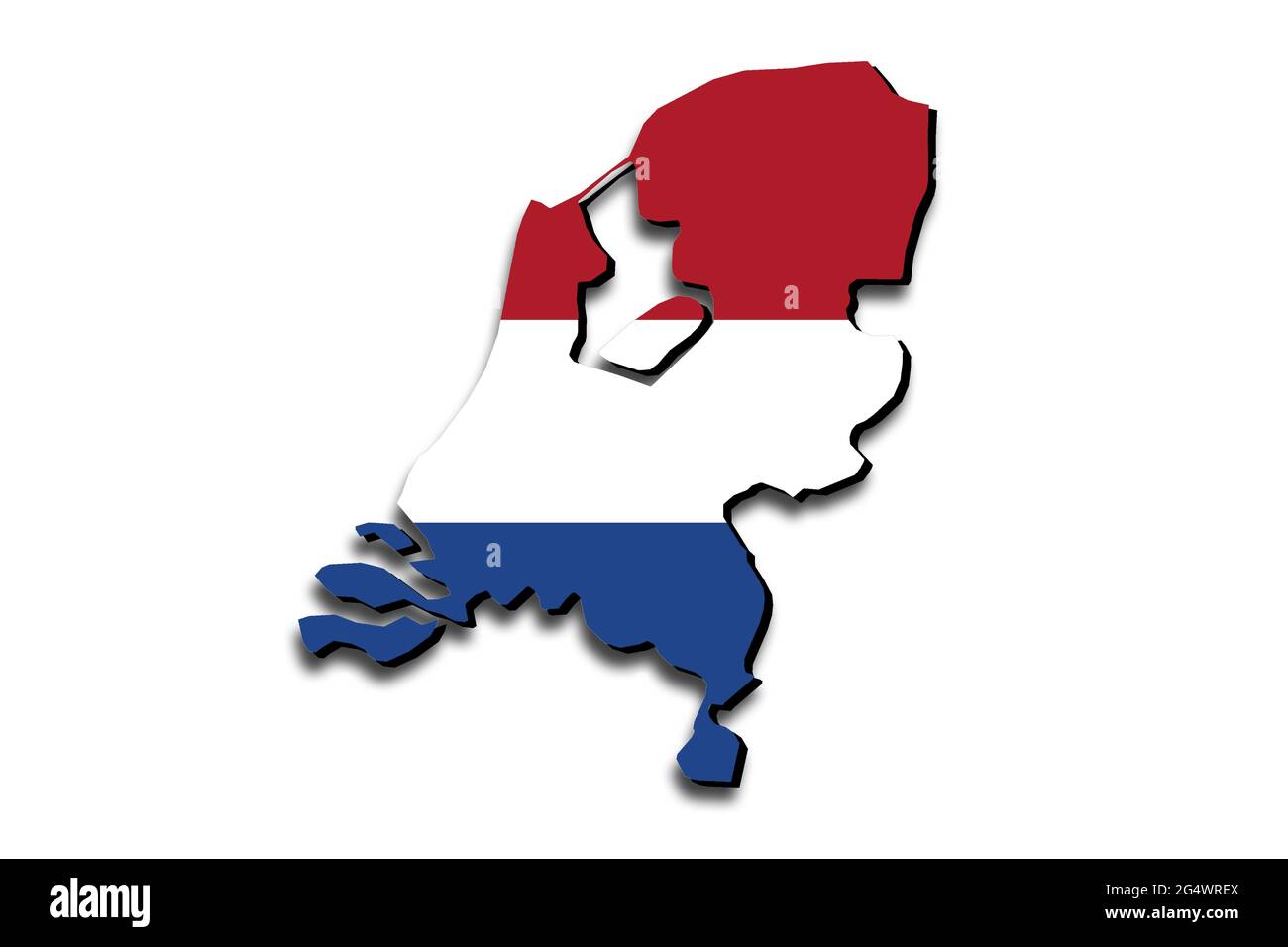 Netherlands Flag Map