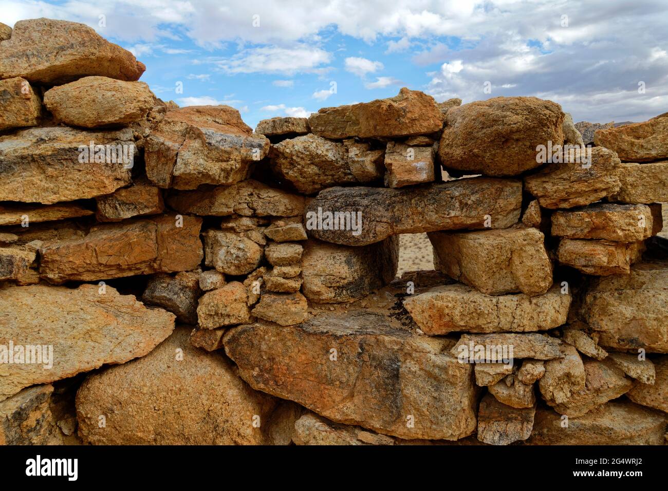 Klein-Aus Vista Lodge near Aus: brick wall of a redoubt of the German ...