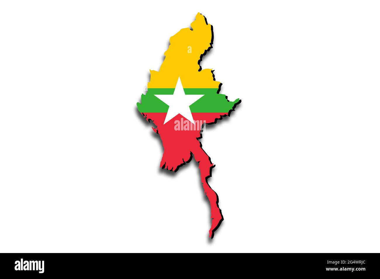 Map myanmar flag illustration hi-res stock photography and images - Alamy