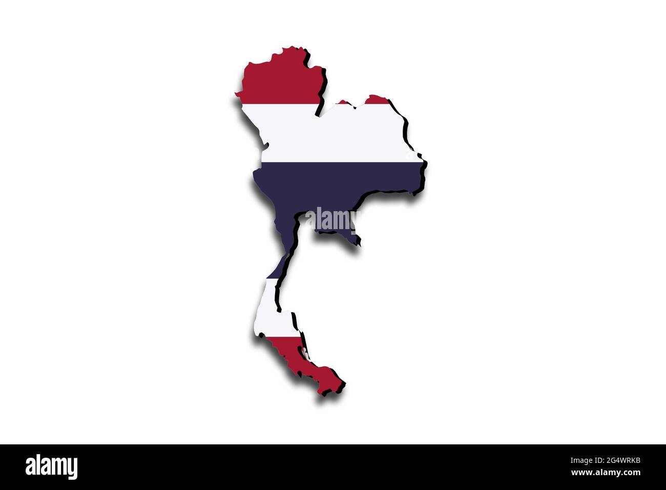 Thailand country map hi-res stock photography and images - Alamy