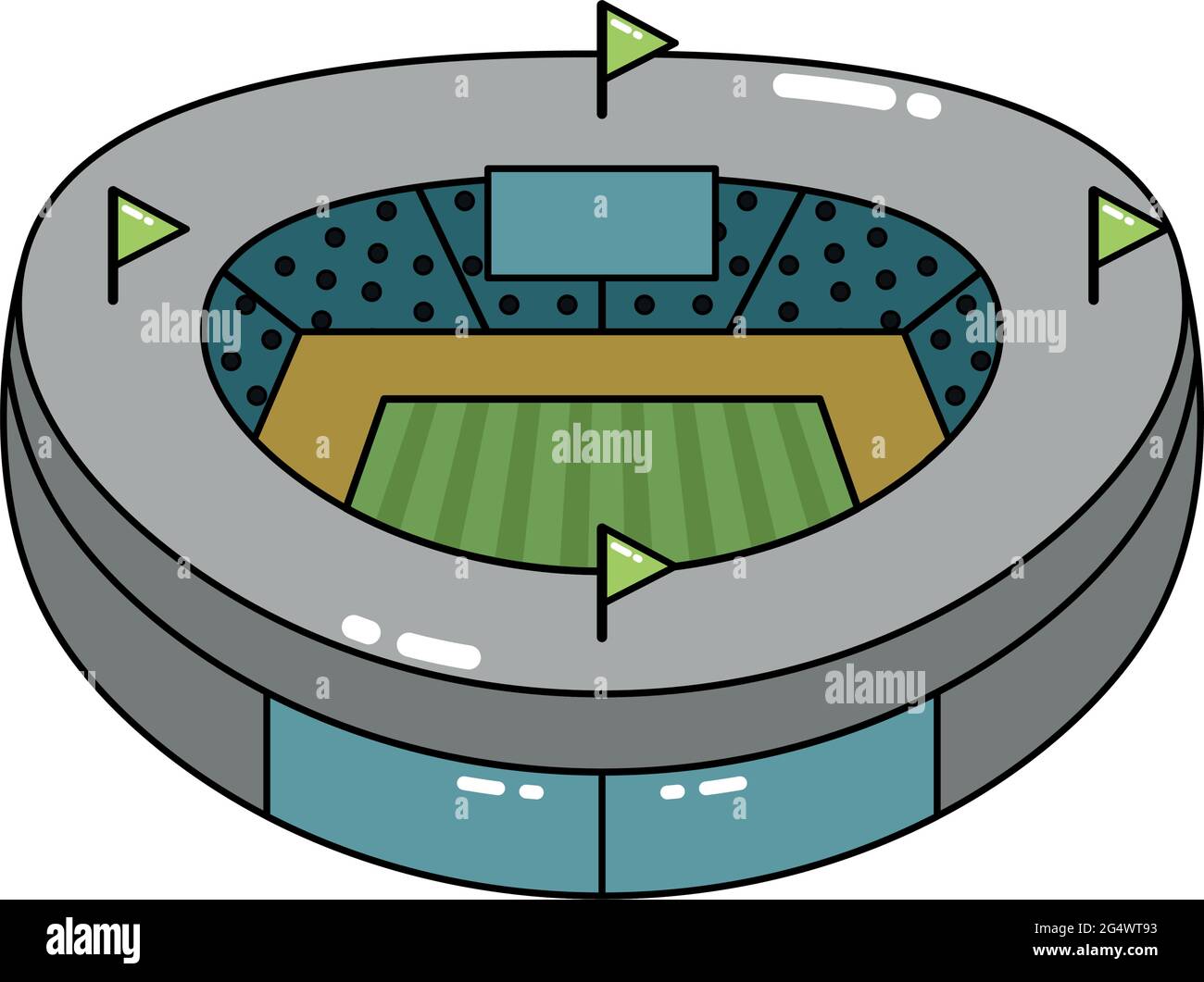 Isolated 3D stadium icon Modern building Stock Vector Image & Art - Alamy