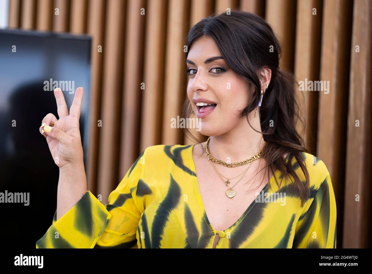 Blogger Aida Domenech known as DULCEIDA attends a portrait session in ...