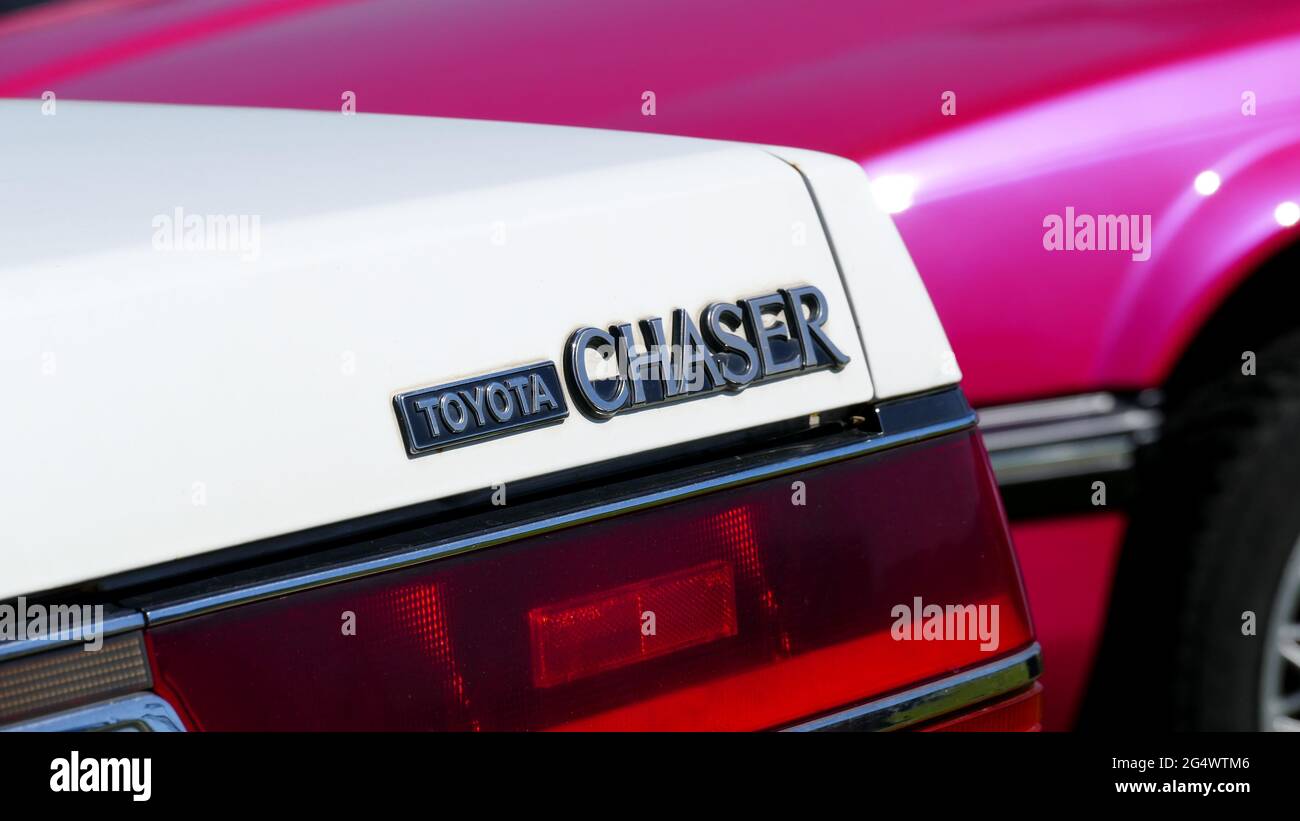 Vintage Toyota Chaser Car rear lights. Car restoration. JUN 18 2021 ...