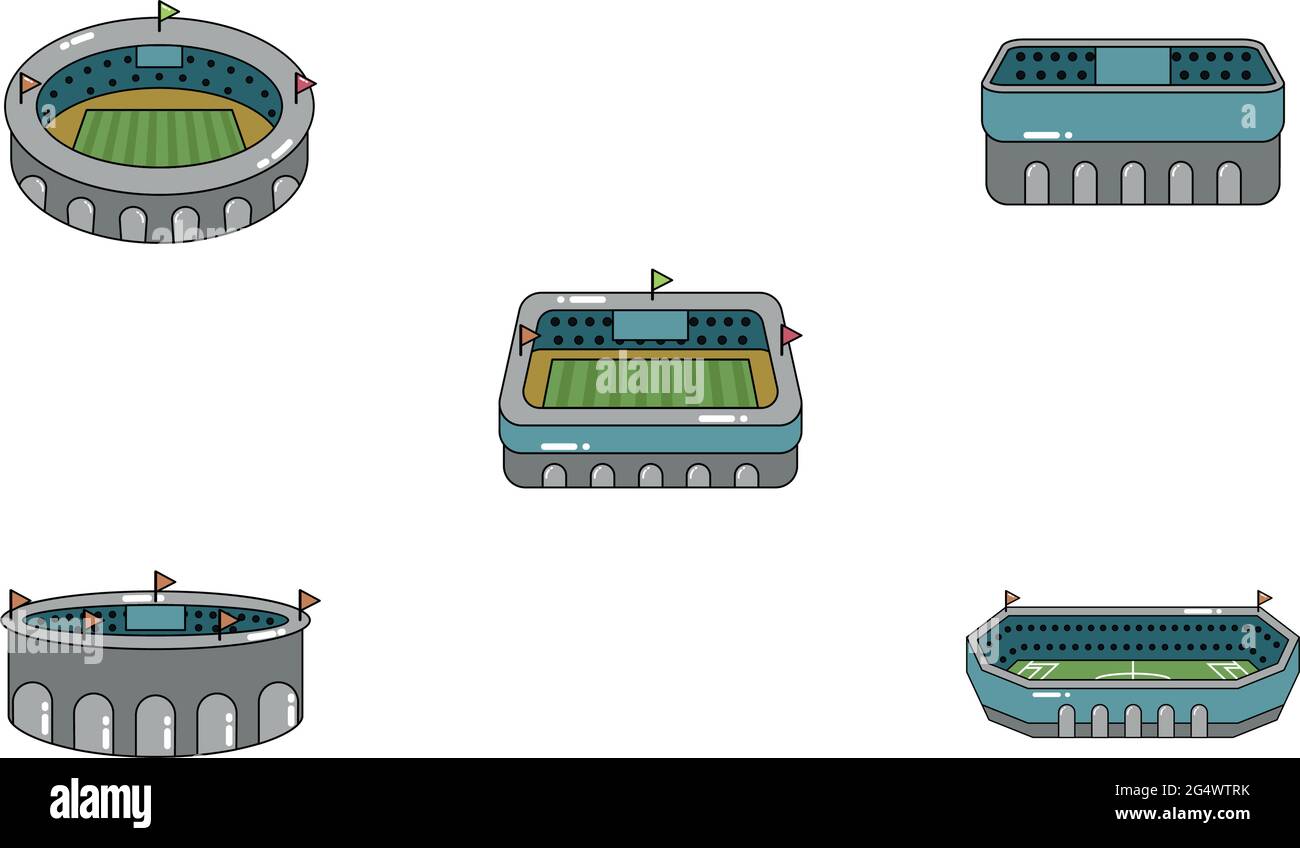 Set of 3D stadiums icons Stock Vector Image & Art - Alamy