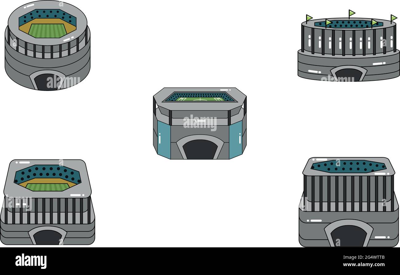 Set of 3D stadiums icons Stock Vector Image & Art - Alamy