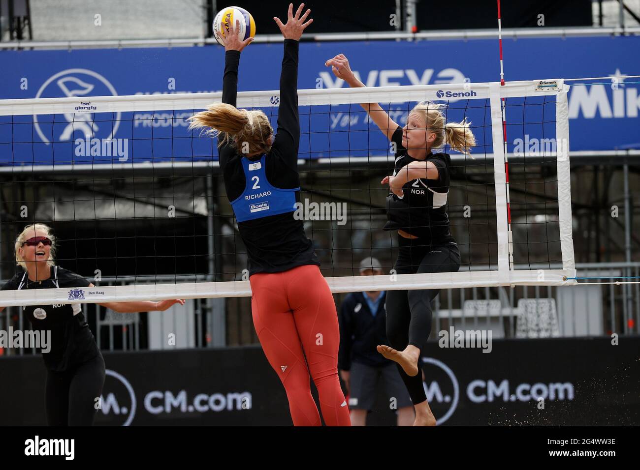 Den Haag, NETHERLANDS - JUNE 23: Emilie Olimstad (1) of Norway, Ingrid ...