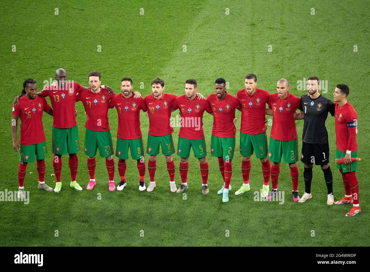 Players Of Portugal During The UEFA Euro 2020 Championship Group F Players Of Portugal During The UEFA Euro 2020 Championship Group F