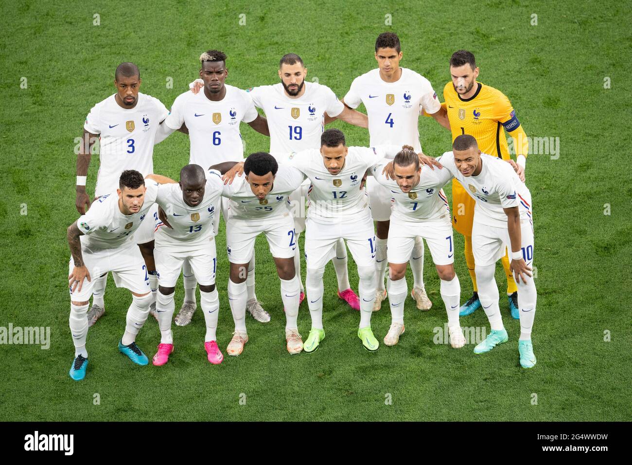 Players of France during the UEFA Euro 2020 Championship Group F match ...