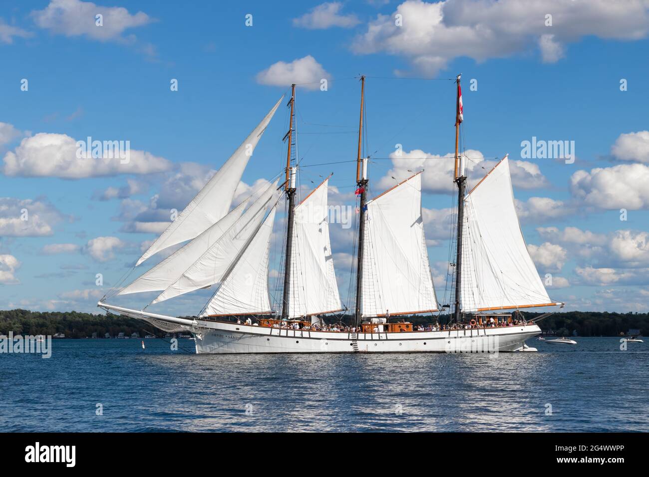 Empire Sandy in a sail past at the Tall Ships Festival, sailing on Lake ...