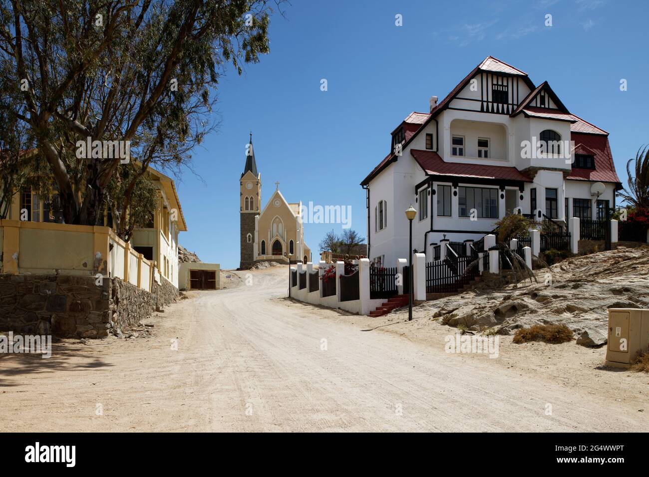 Lüderitz: Buildings from German colonial era at Kirchstrasse and ...