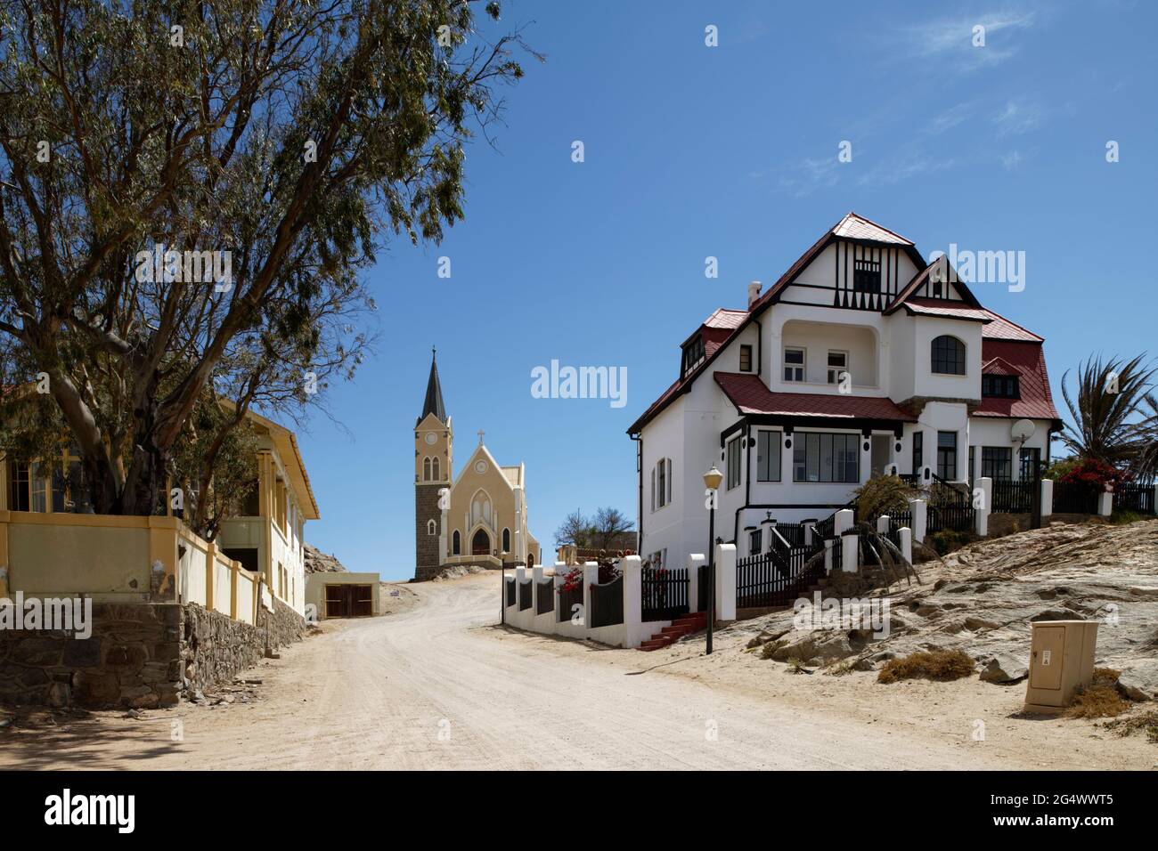 Lüderitz: Buildings from German colonial era at Kirchstrasse and ...