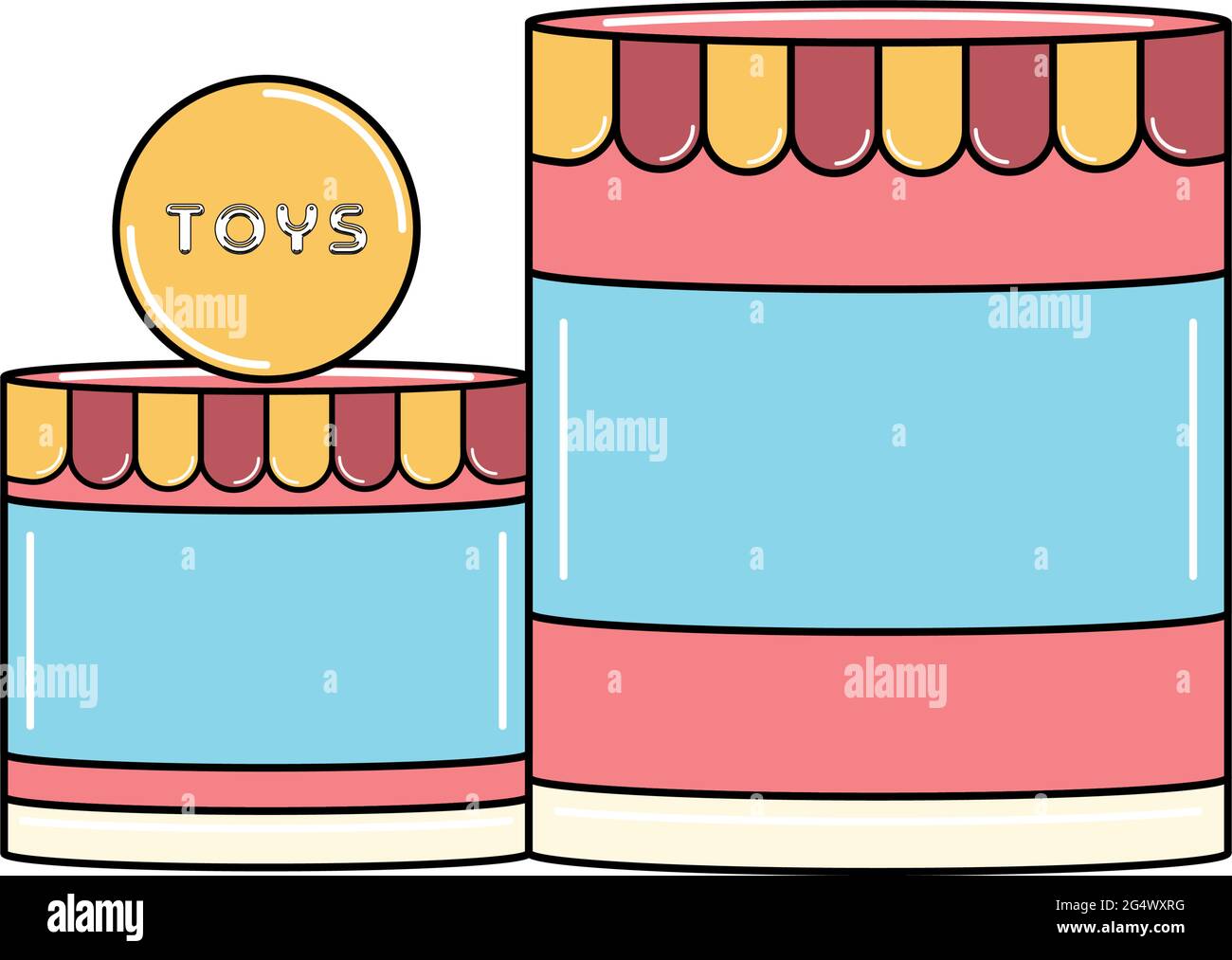 Toy store vector illustration Cut Out Stock Images & Pictures - Alamy