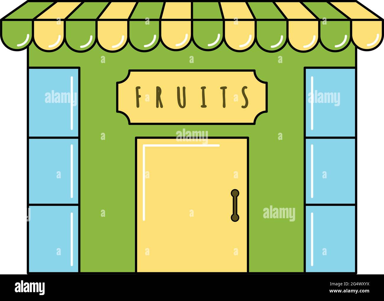Isolated shop building icon Fruits store Stock Vector Image & Art - Alamy