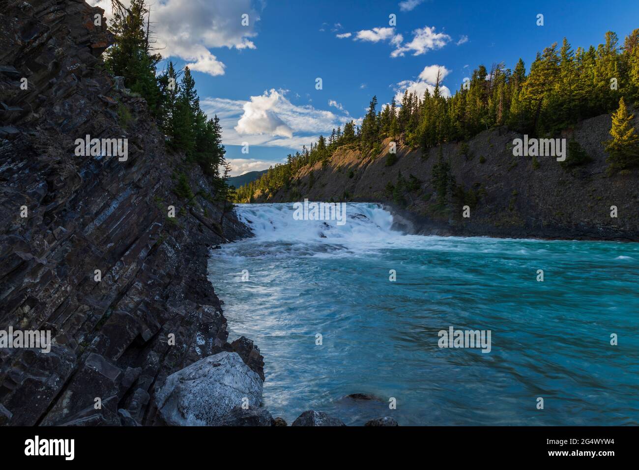 Bow Falls on the Bow River in Banff National Park, Alberta, Canada ...