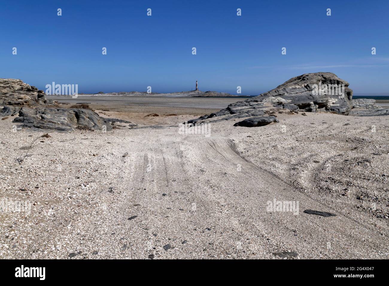 Lüderitz peninsula in the Sperrgebiet National Park: Gravel road in ...