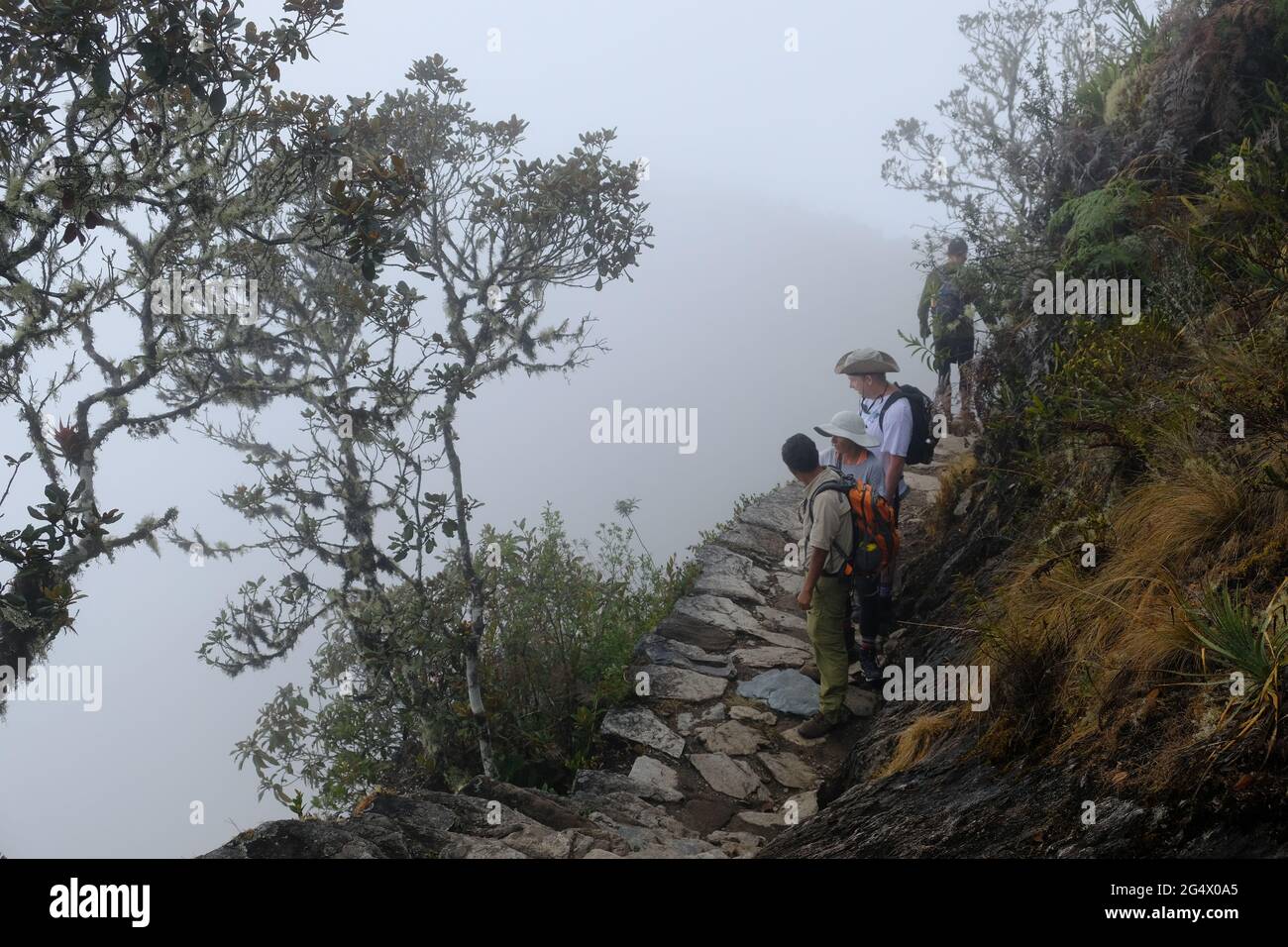 Peru Machu Picchu - Hiking Machu Picchu Mountain Trailhead Stock Photo ...