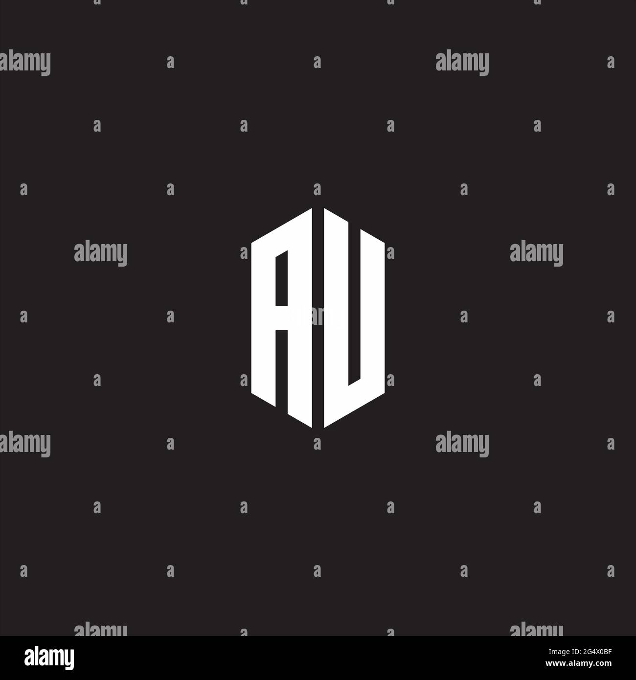 Au initials logo hi-res stock photography and images - Alamy