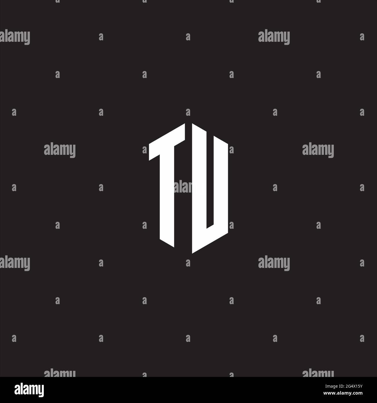 TU Logo monogram with hexagon shape style design template isolated on ...