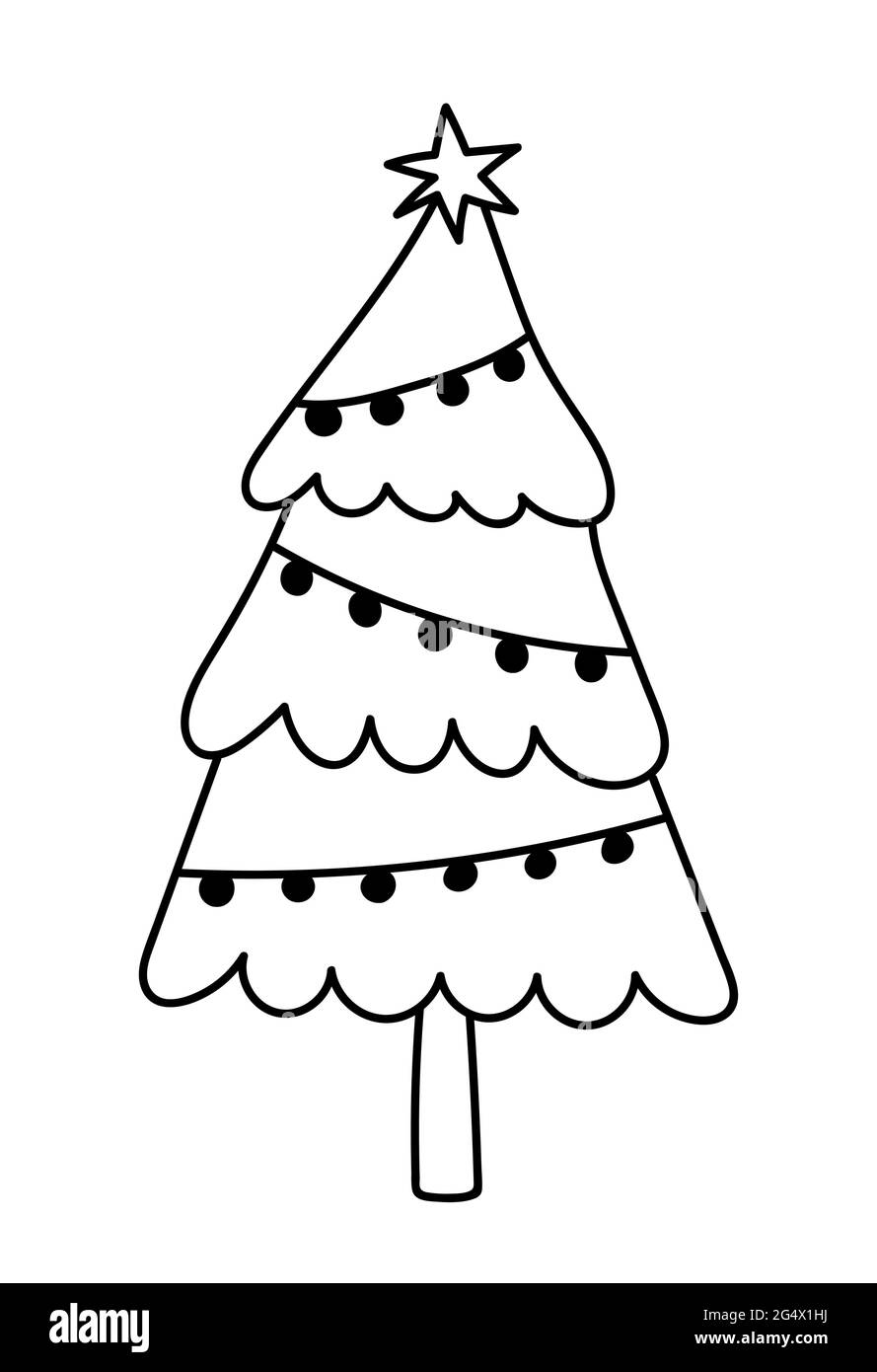 Christmas tree background kid Black and White Stock Photos & Images - Alamy