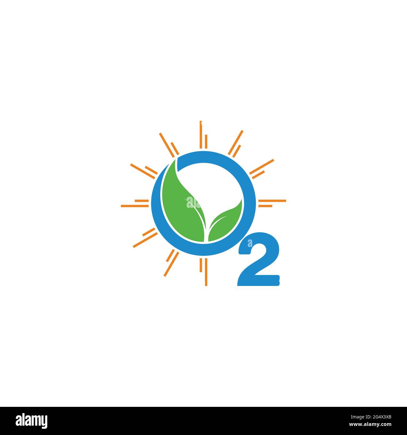 natural oxygen leaf sun process symbol vector Stock Vector Image & Art ...