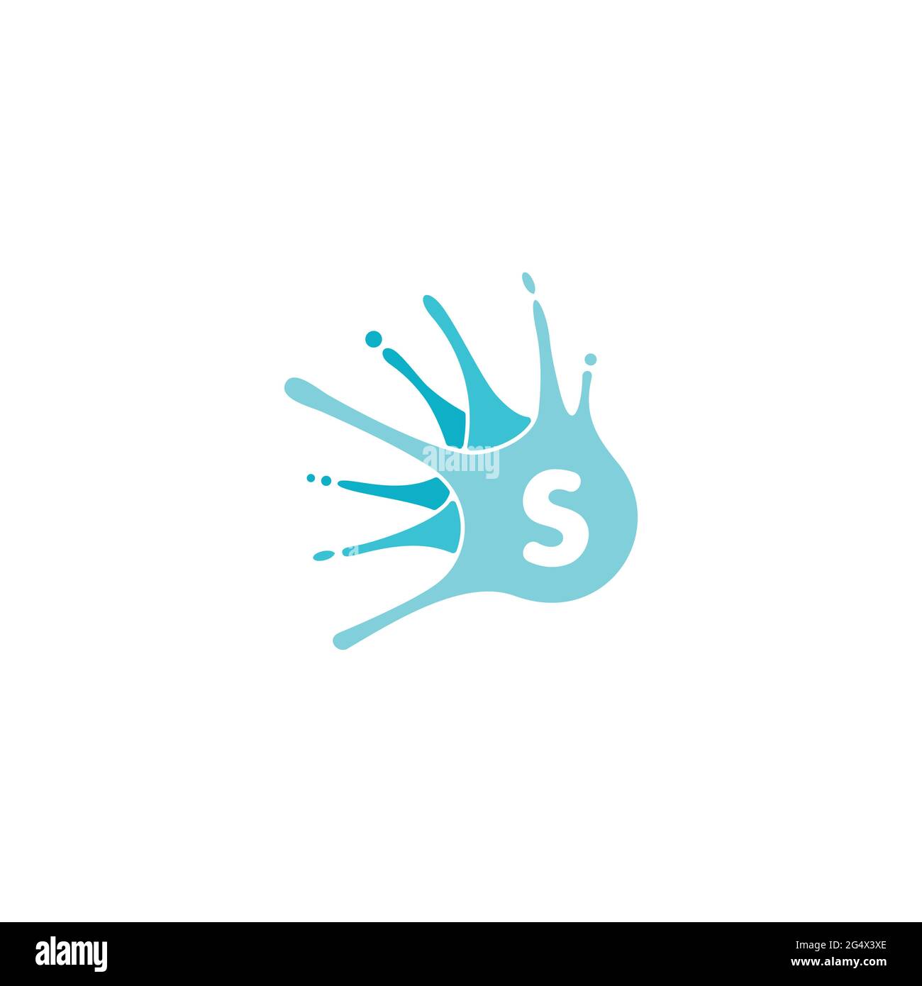 letter s splash water gradient colors logo vector Stock Vector Image ...