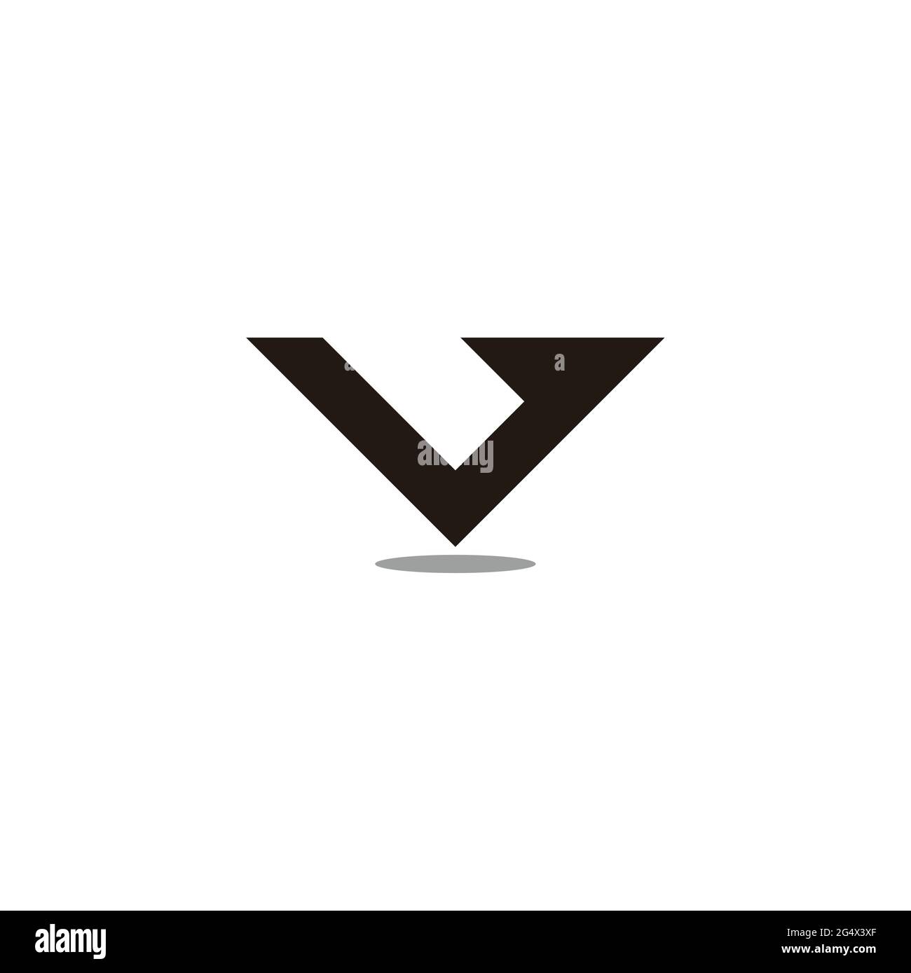 Button Letter V Vector