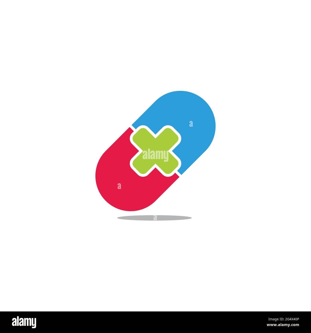 plus medical capsule drug colorful design logo vector Stock Vector ...
