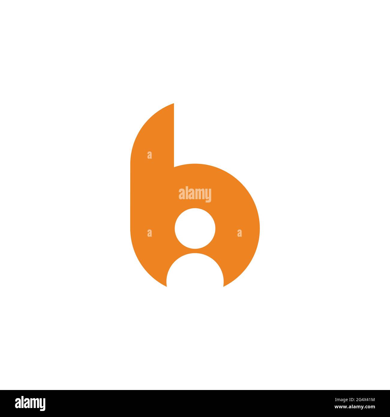 letter ib simple geometric lowercase logo vector Stock Vector Image ...