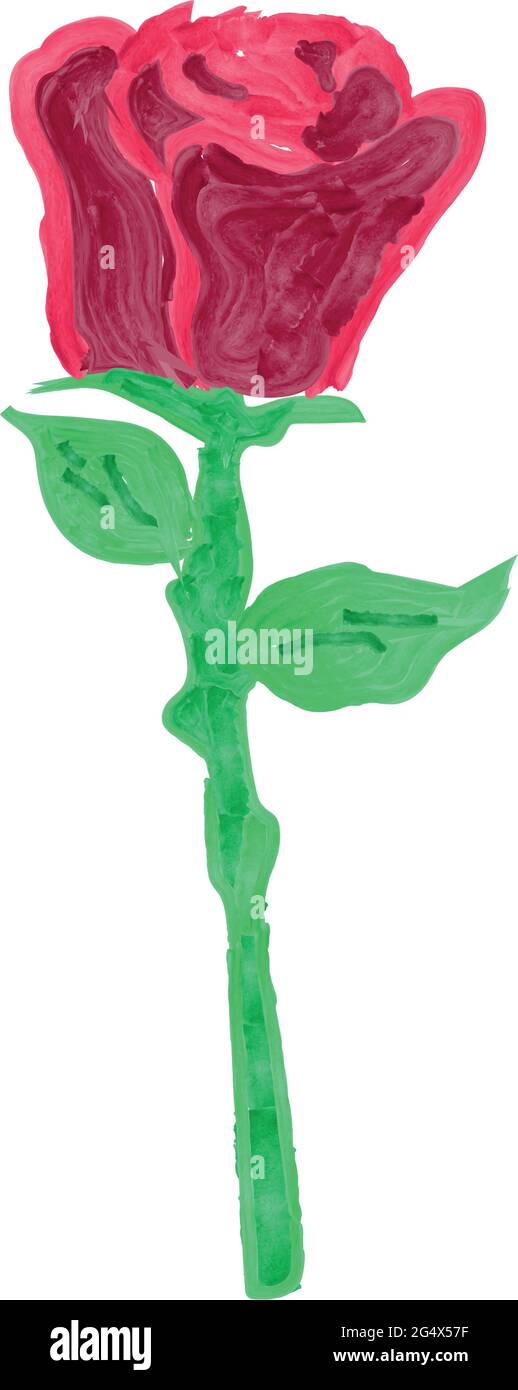 Simple rose in garden Stock Vector Images - Alamy