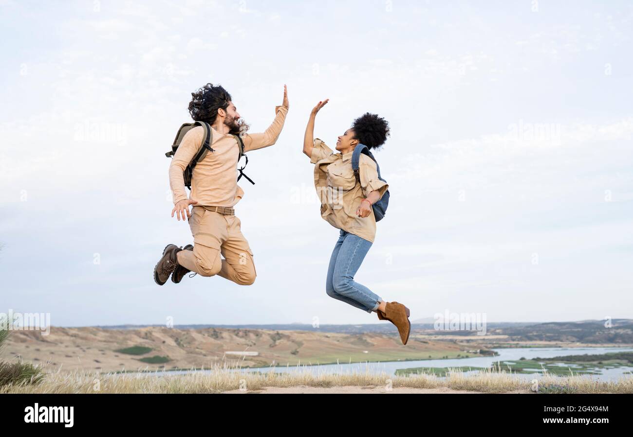 Anchorman Jumping High Five