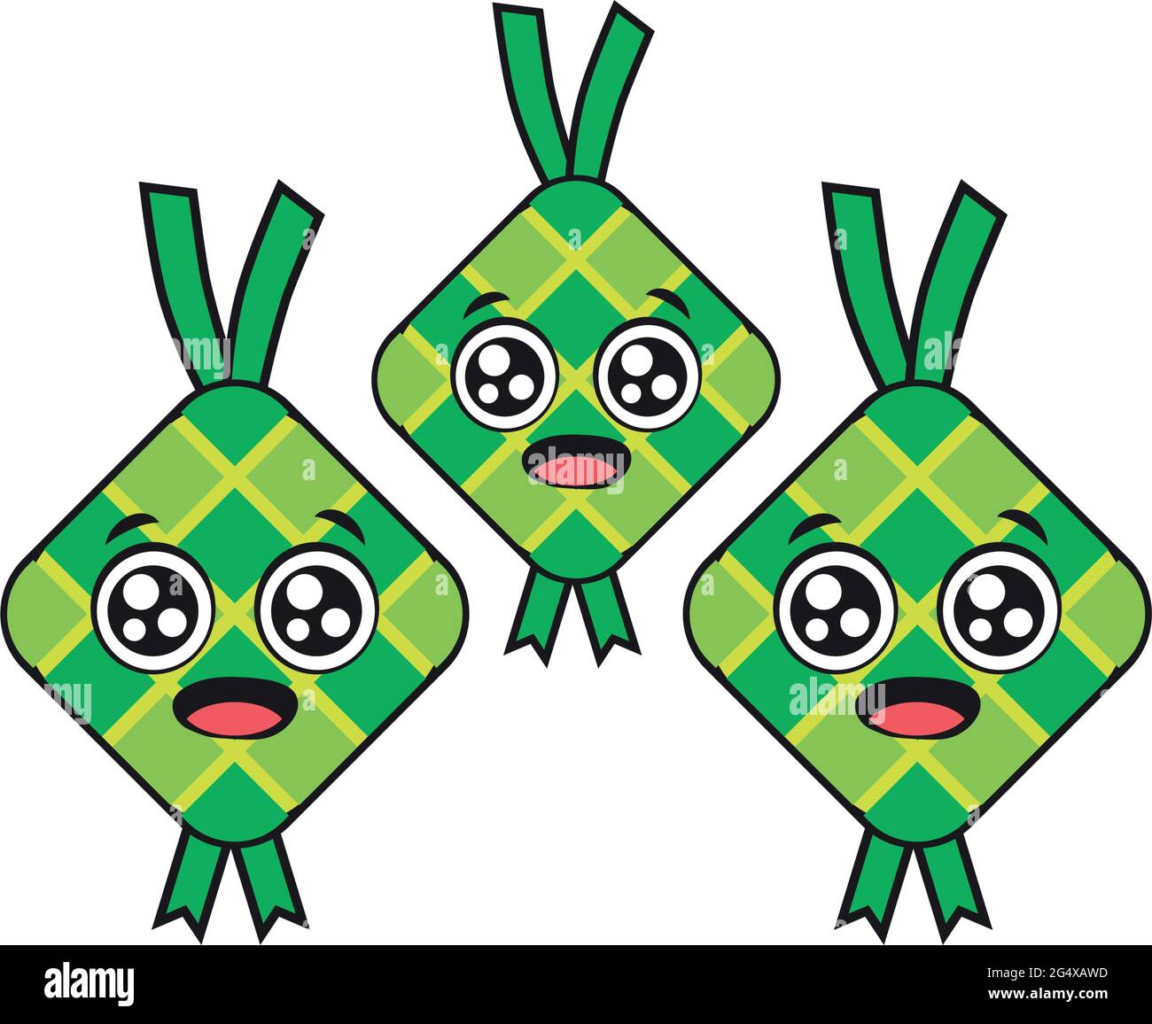 Ketupat vector illustration character. mouslem culture Stock Vector ...