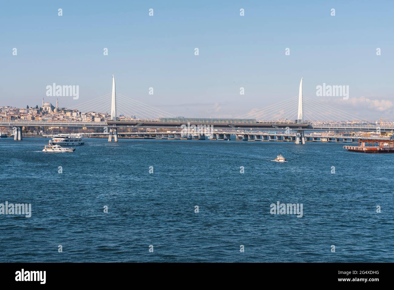 Turkey, Istanbul, Golden Horn Metro Bridge Stock Photo - Alamy