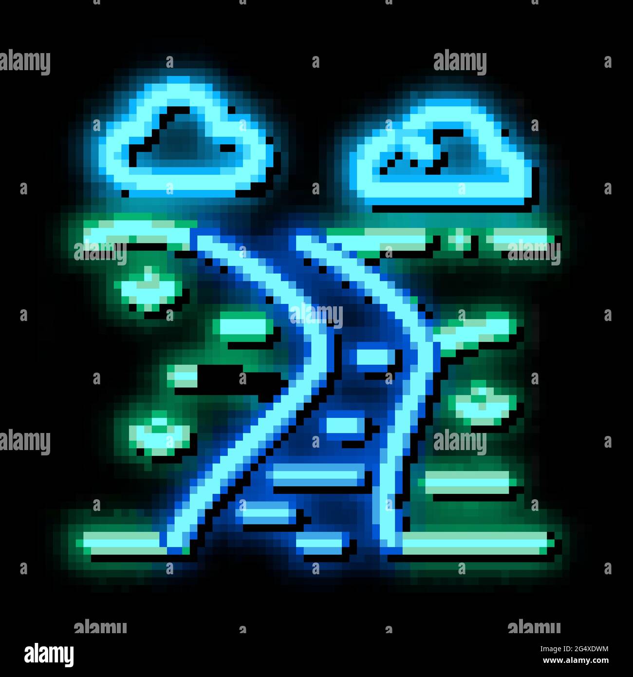 Long river bridge Stock Vector Images - Alamy