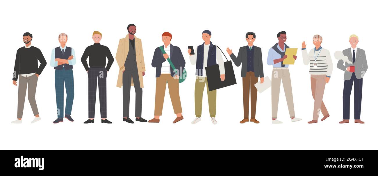 A collection of stylish male characters Stock Vector Image & Art - Alamy