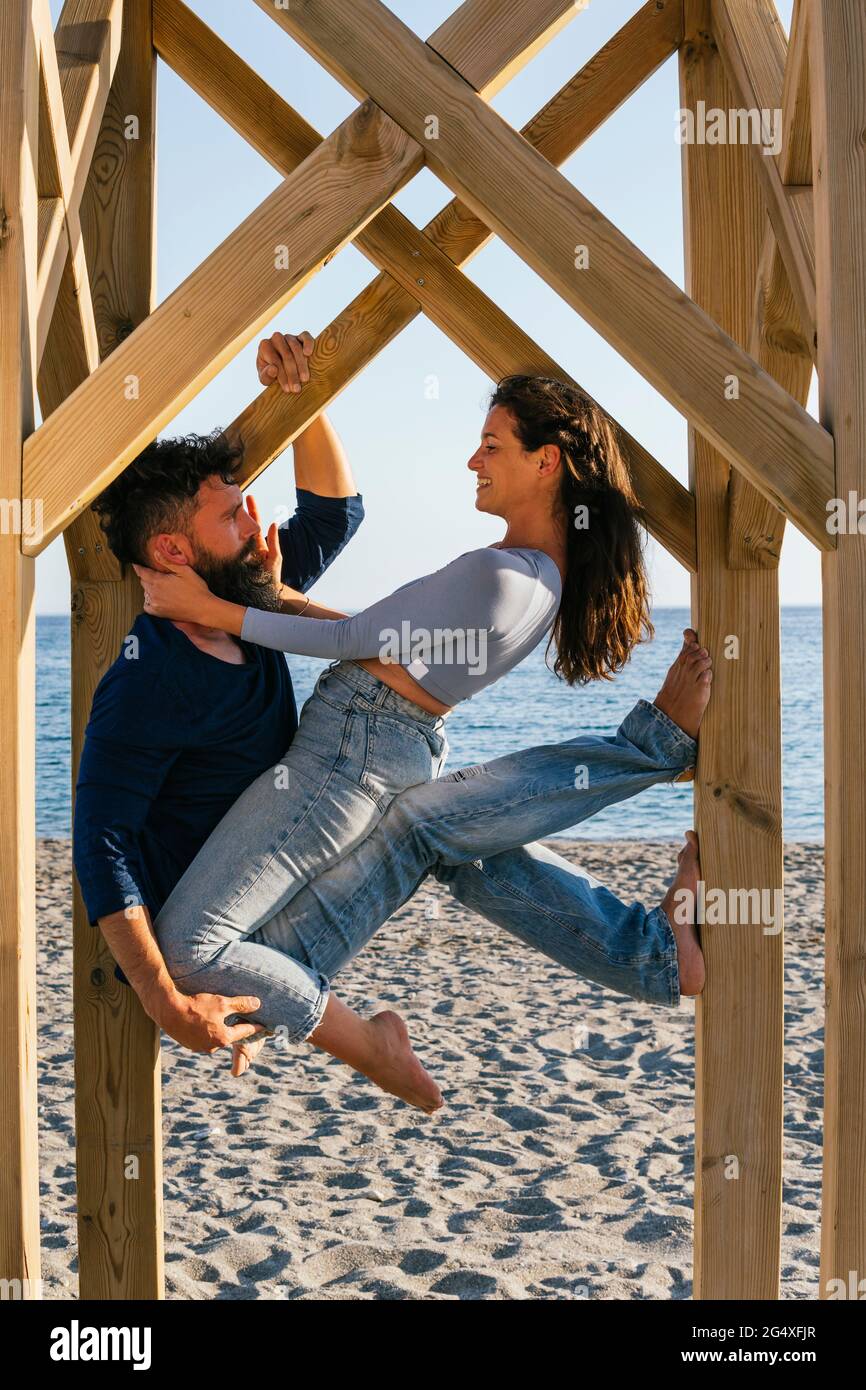 Couple on pole hi-res stock photography and images - Alamy
