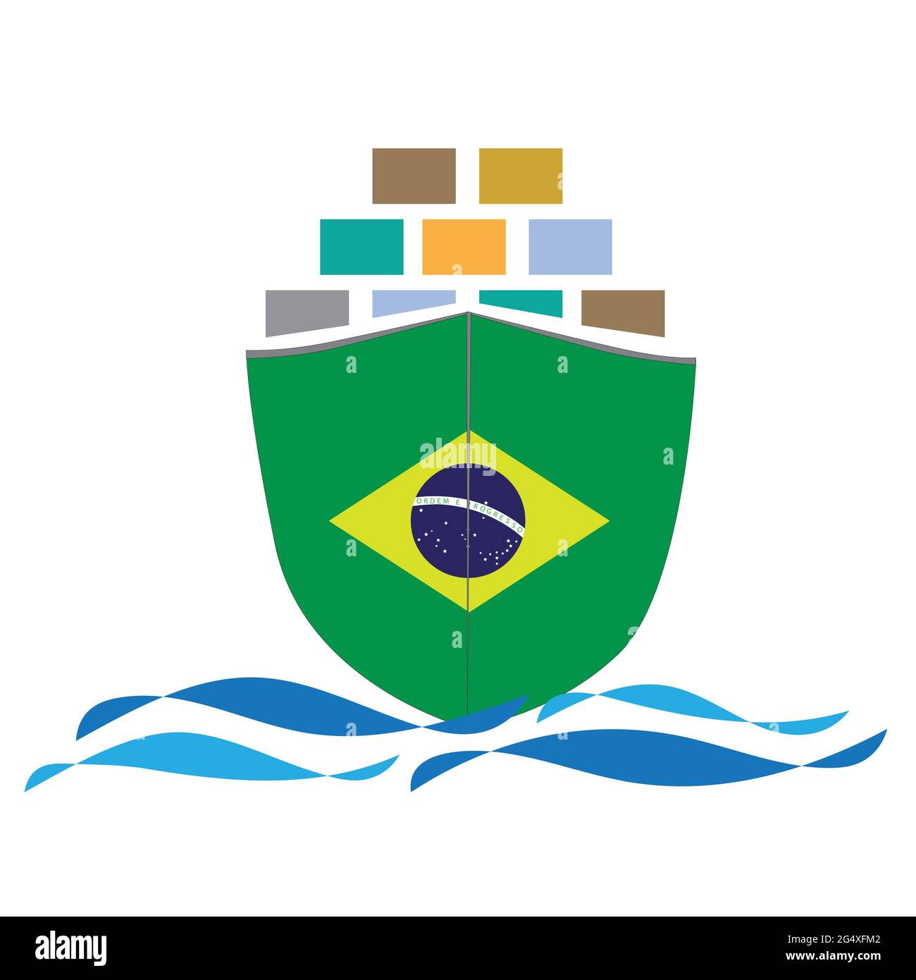 Brazil cargo ship Stock Vector Images - Alamy