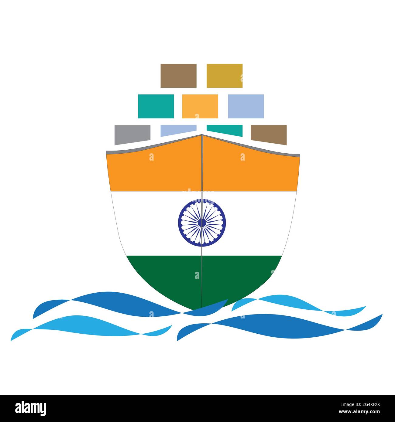 Container ship indian ocean Stock Vector Images - Alamy