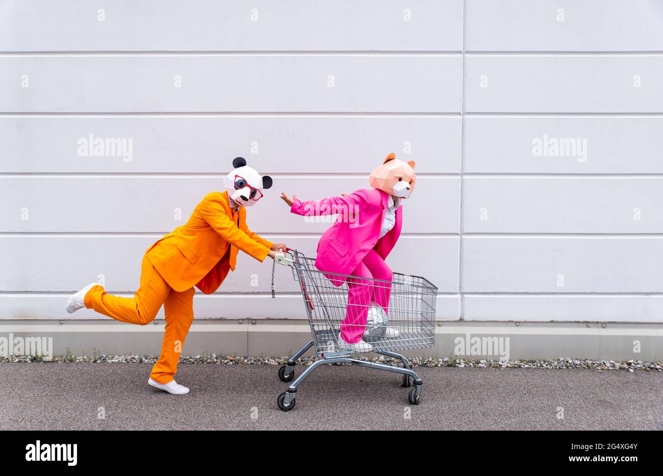 Two women messing around outdoors hi-res stock photography and images ...