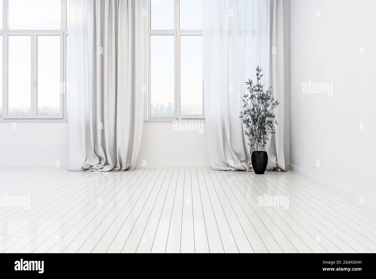 Interior of empty modern home Stock Photo - Alamy