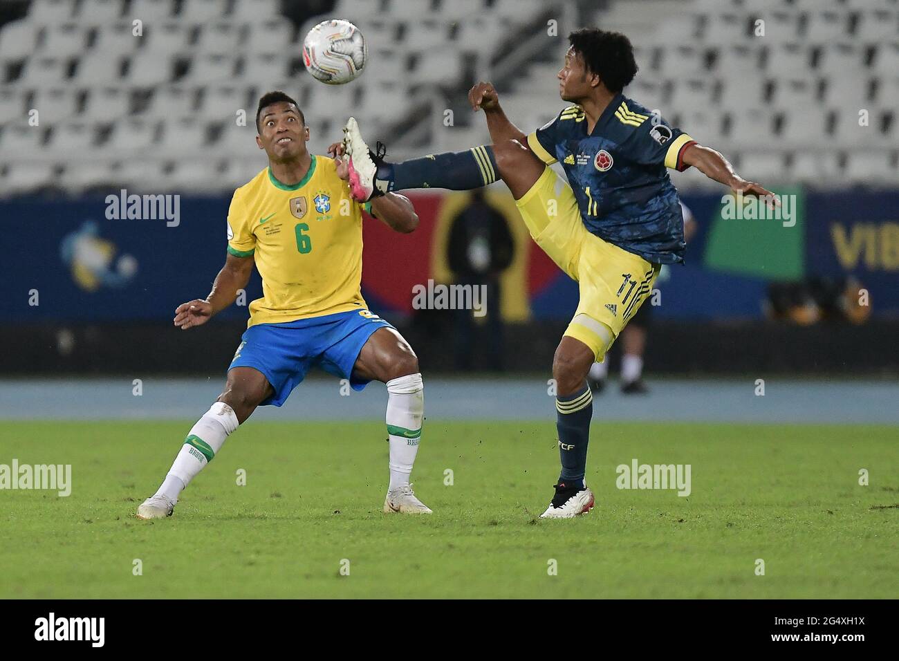 Rio de Janeiro, Brazil. 23th June 2021; Nilton Santos Stadium, Rio de Janeiro, Brazil; Copa ...