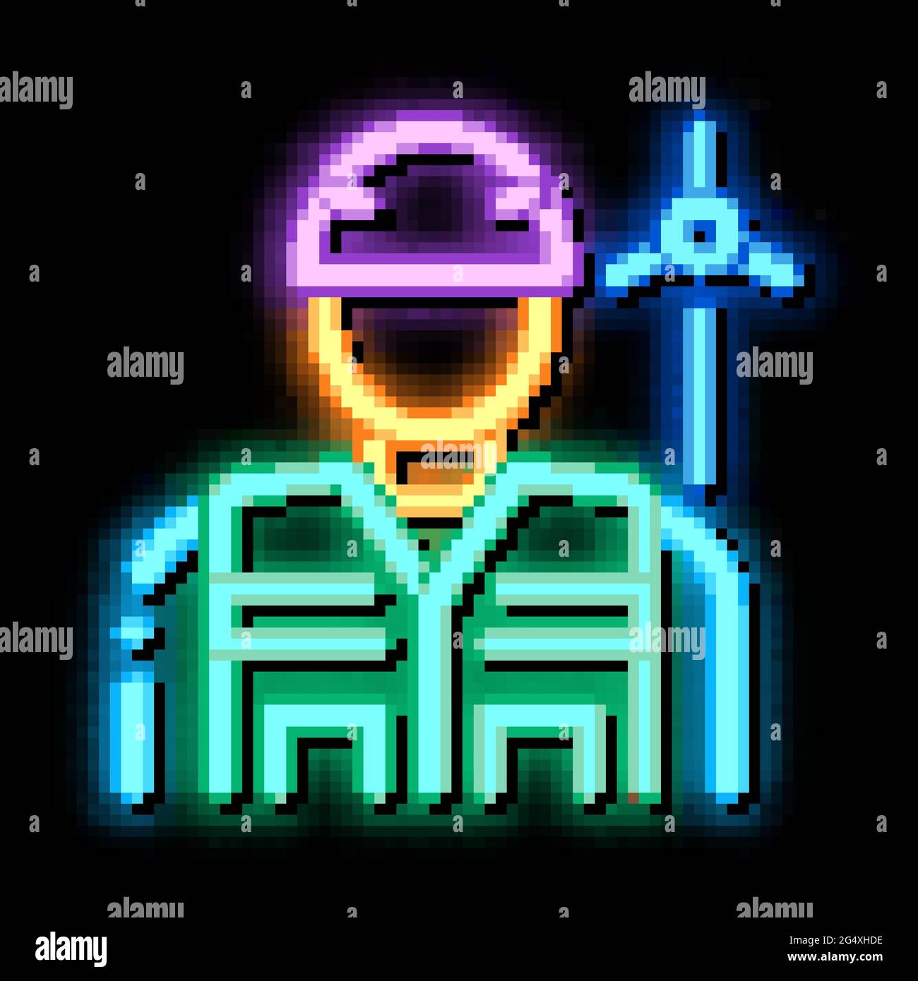 employee with protection wind energy technicians icon vector ...
