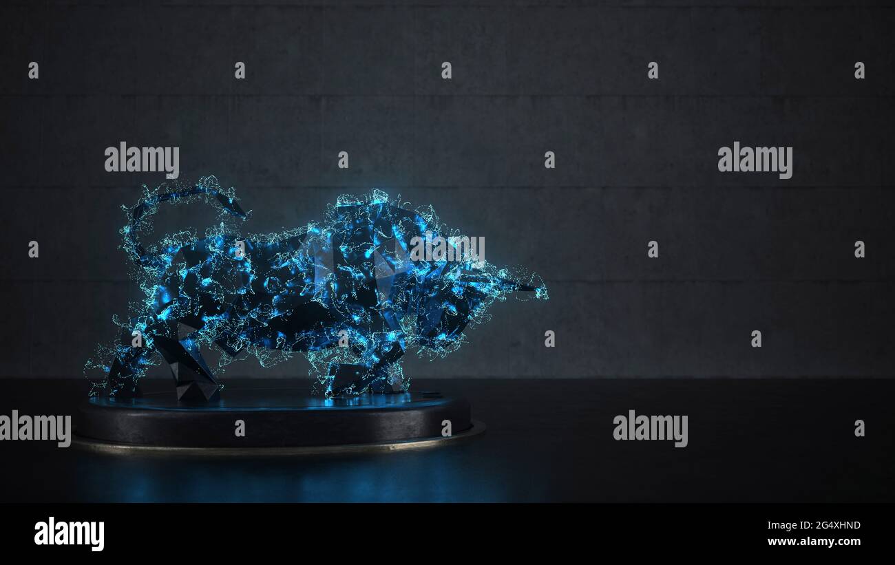 Three dimensional render of abstract model of bull Stock Photo - Alamy
