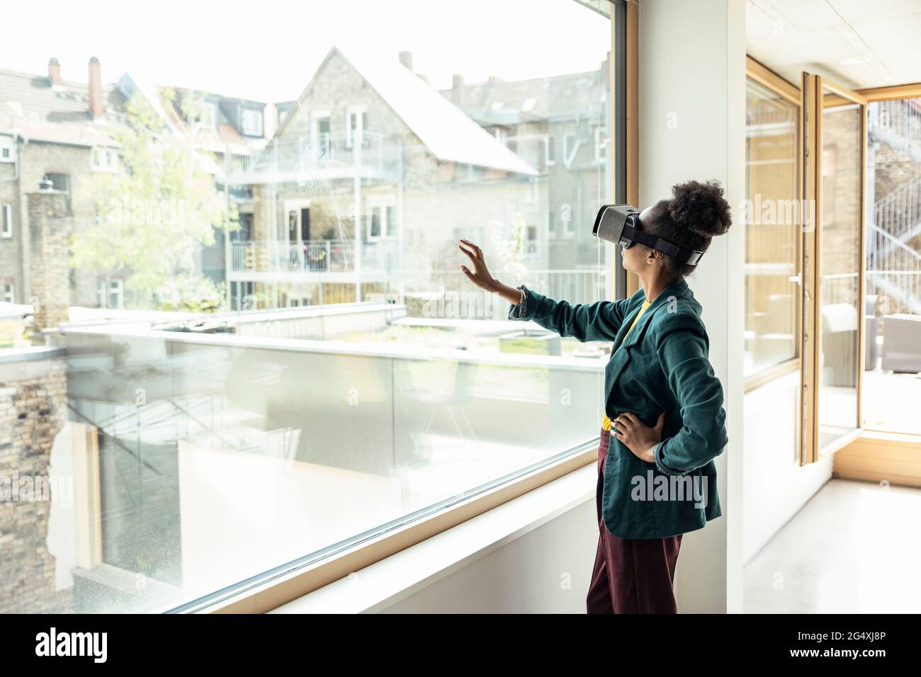 Hand touching glass hi-res stock photography and images - Alamy