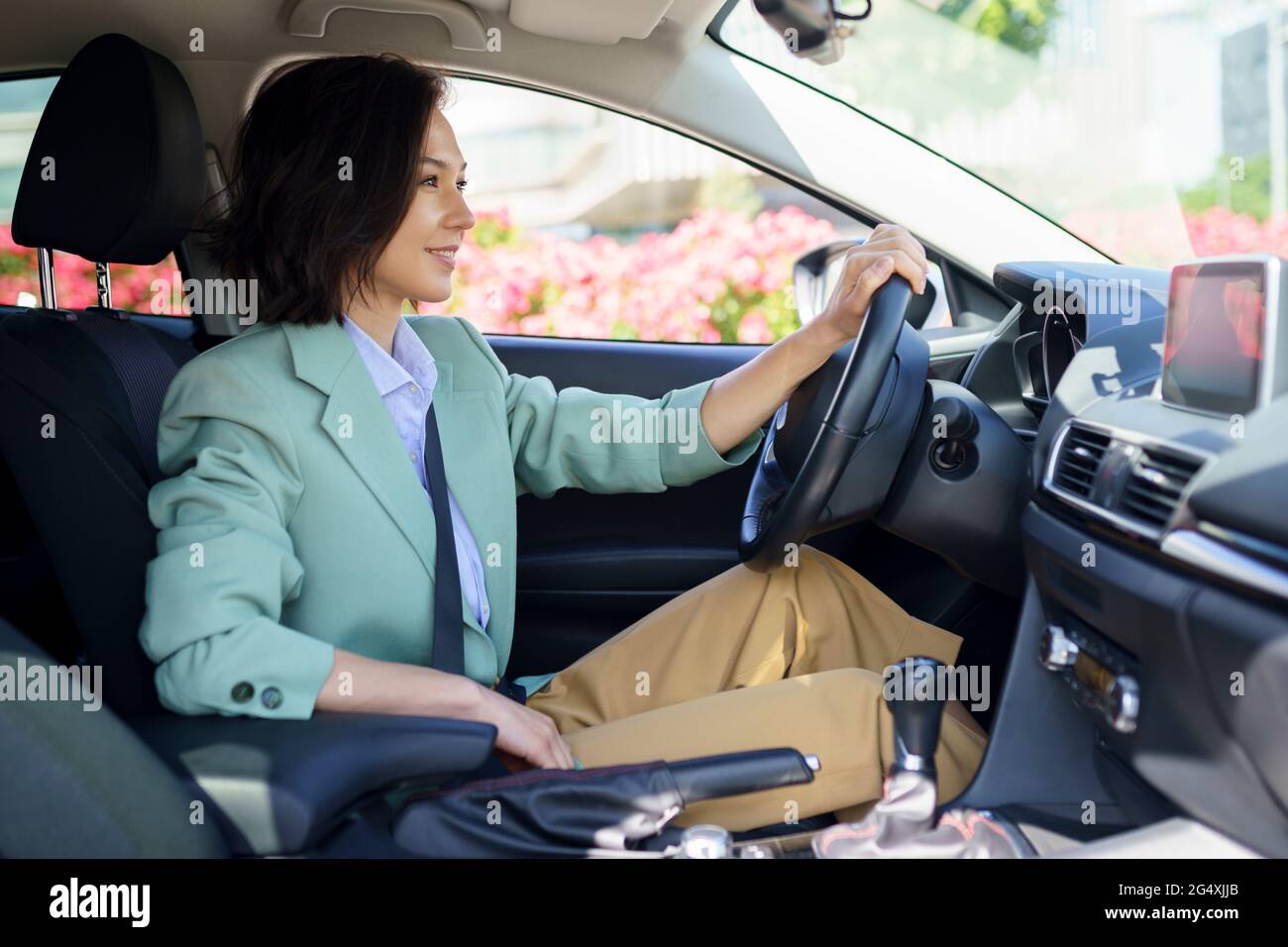 Drivers side car interior hi-res stock photography and images - Alamy