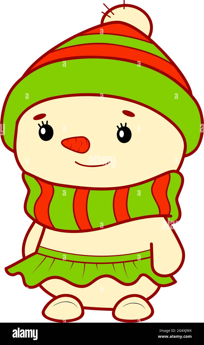 Christmas cartoons clip art . Snowman clipart vector illustration Stock ...