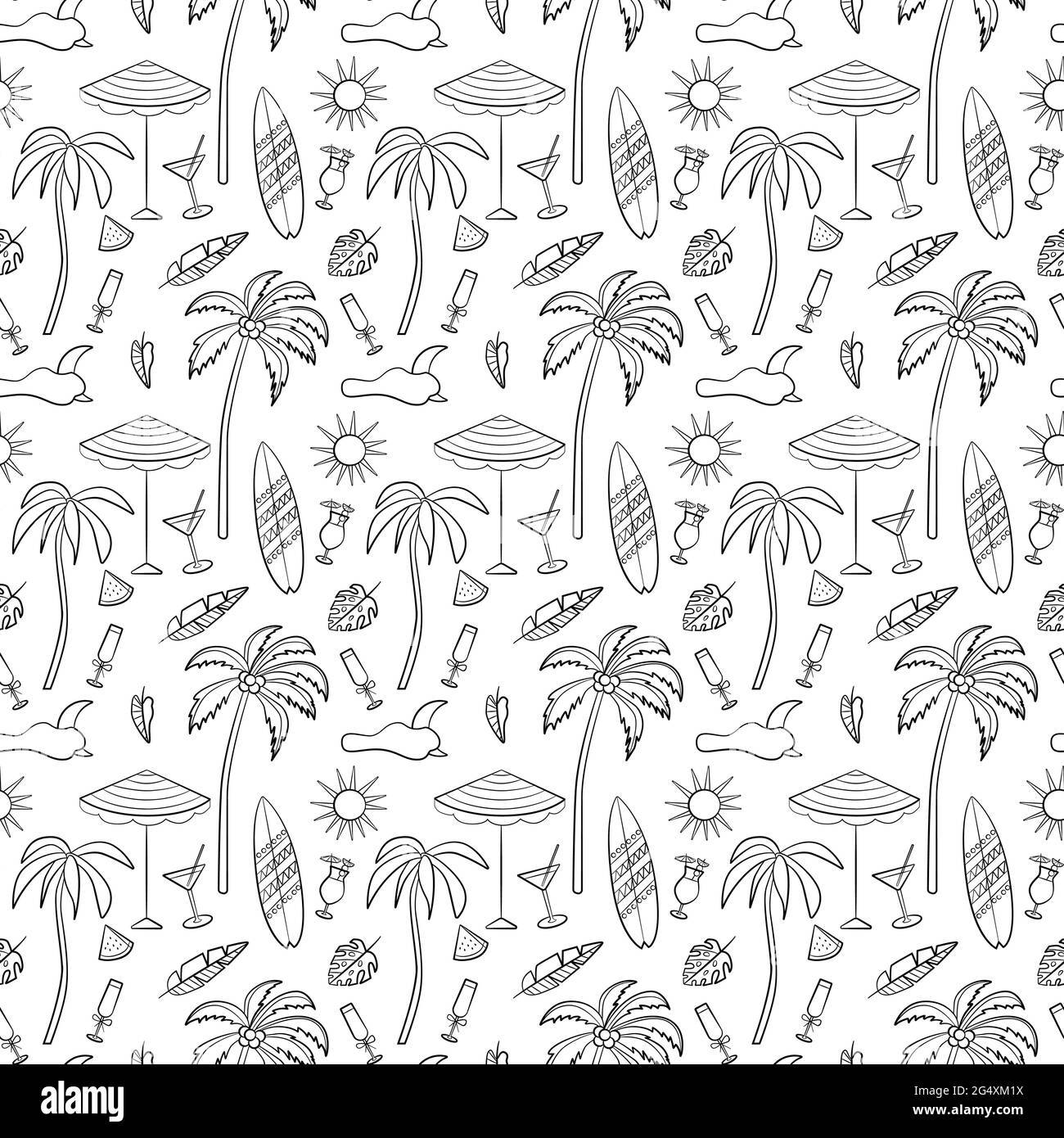 Travel and vacation seamless pattern with travel elements. Seamless ...