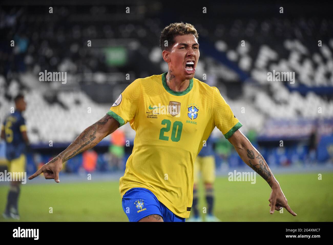 Rio de Janeiro, Brazil - June 23, 2021 Brazil v Colombia, Copa America ...
