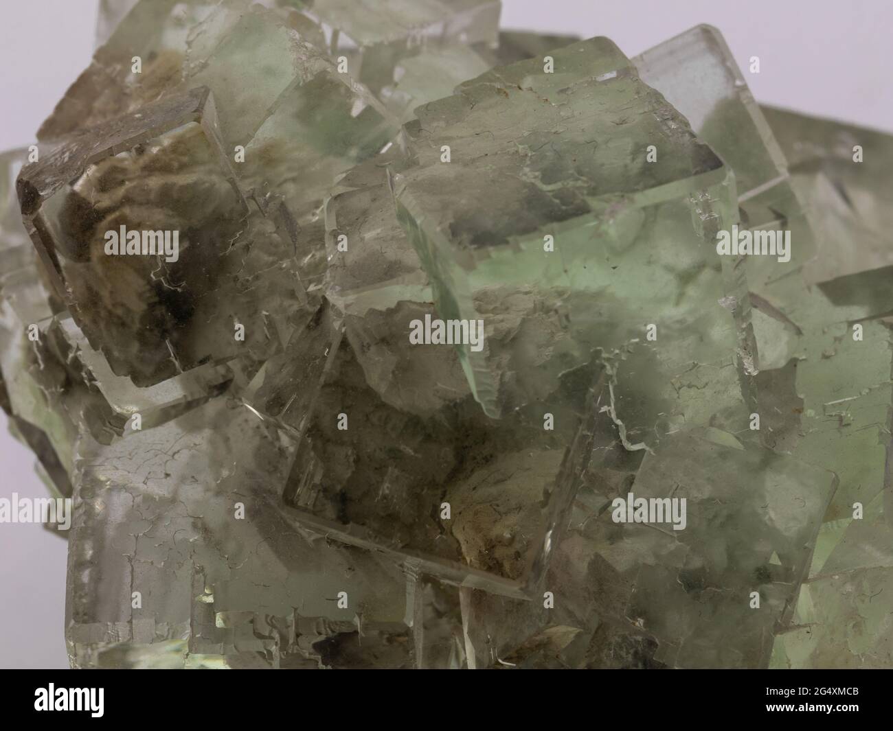 green cubic crystals of fluorite mineral Stock Photo - Alamy