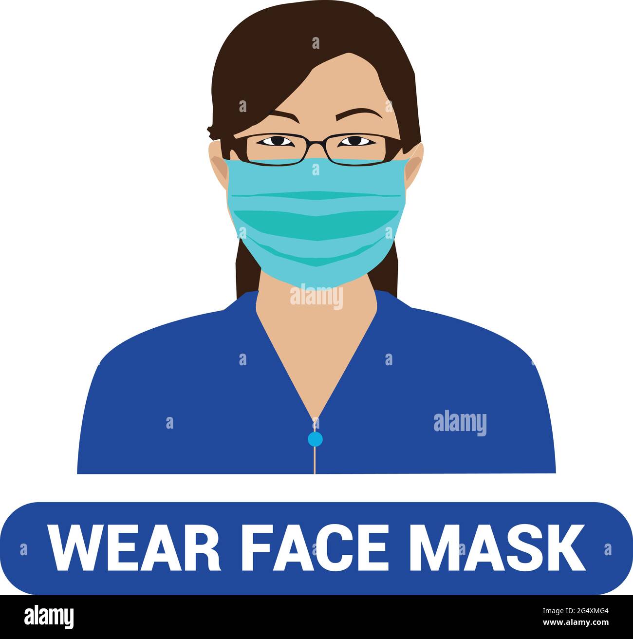 Woman with face mask Stock Vector Images - Alamy